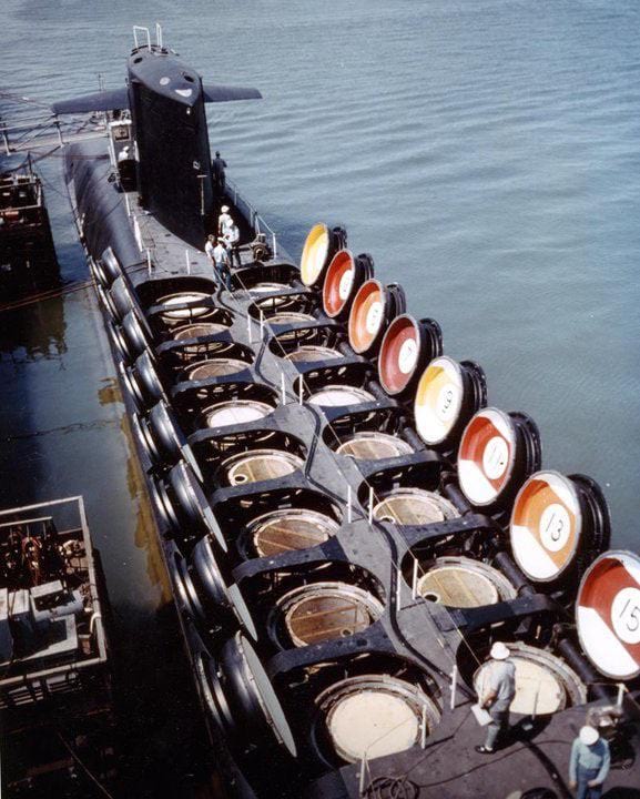 Ballistic missile submarine silo hatches - photo