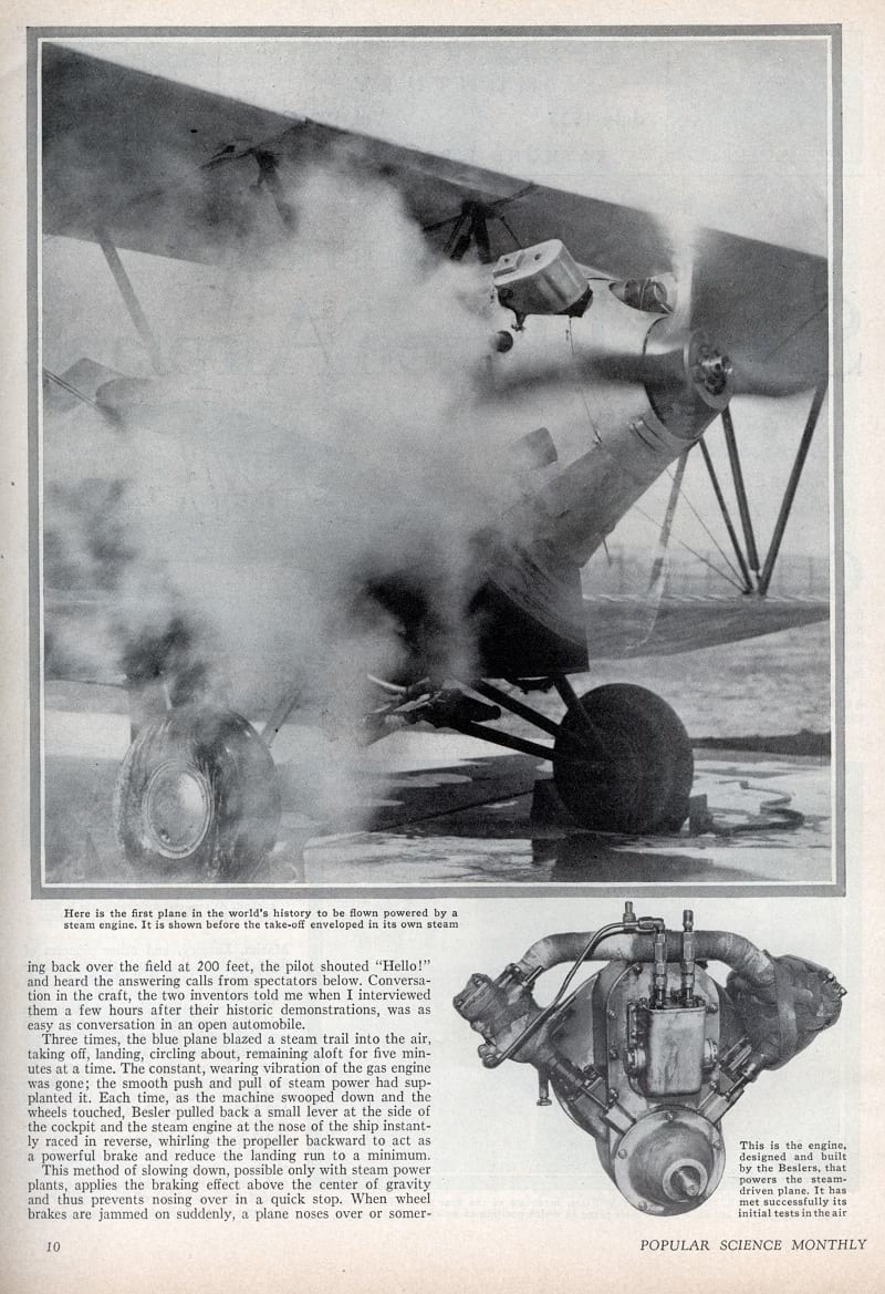 Steam aircraft - photos and video - HomemadeTools.net