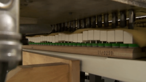 Steinway piano key breaking in tool GIF - HomemadeTools.net