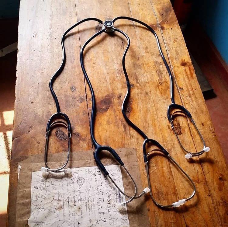 Teaching stethoscope - photo - HomemadeTools.net