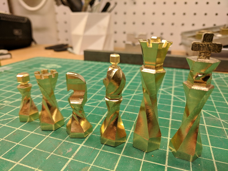 Twisted hex chess set - photos and videos
