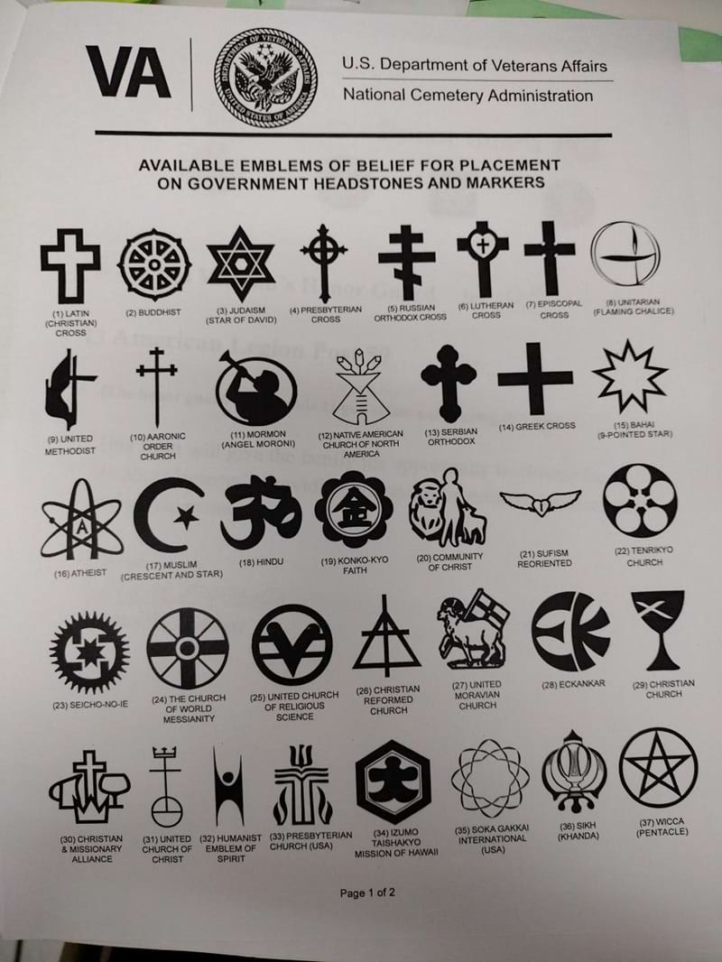 Headstone and marker emblems - photo - HomemadeTools.net