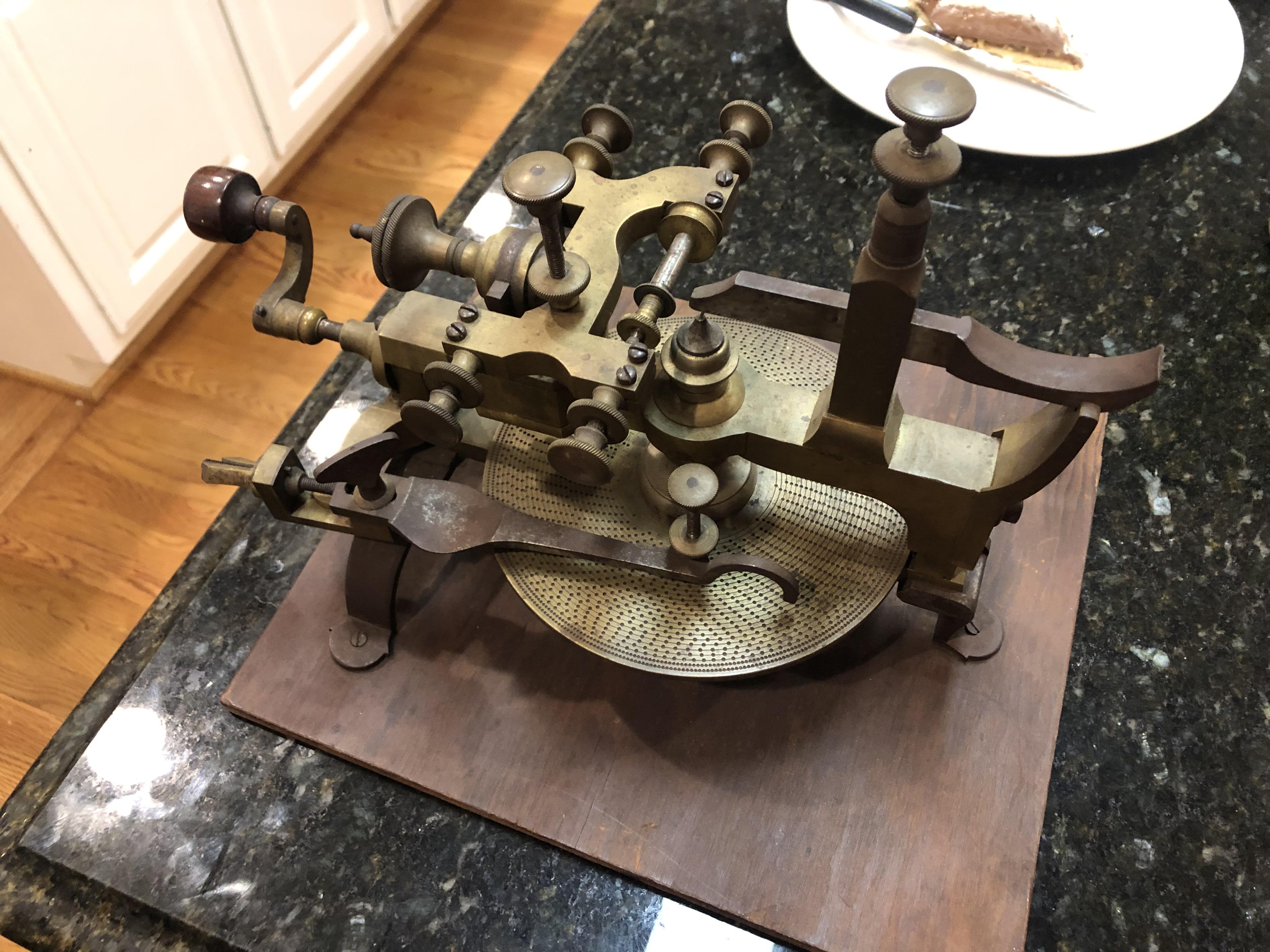 Vintage watchmaker's dividing plate - photo