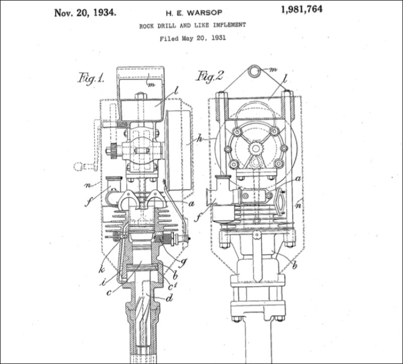 Warsop Benjo power rammer - video, patent, diagram - HomemadeTools.net