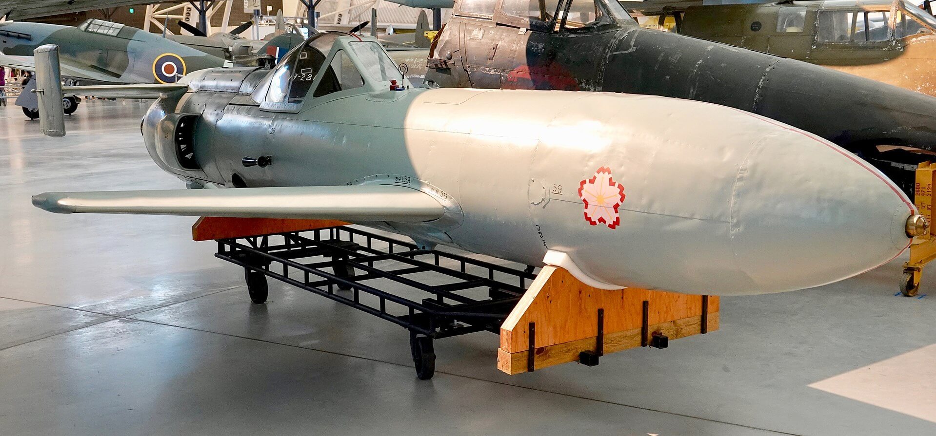 WWII Yokosuka MXY-7 Ohka kamikaze aircraft - photos