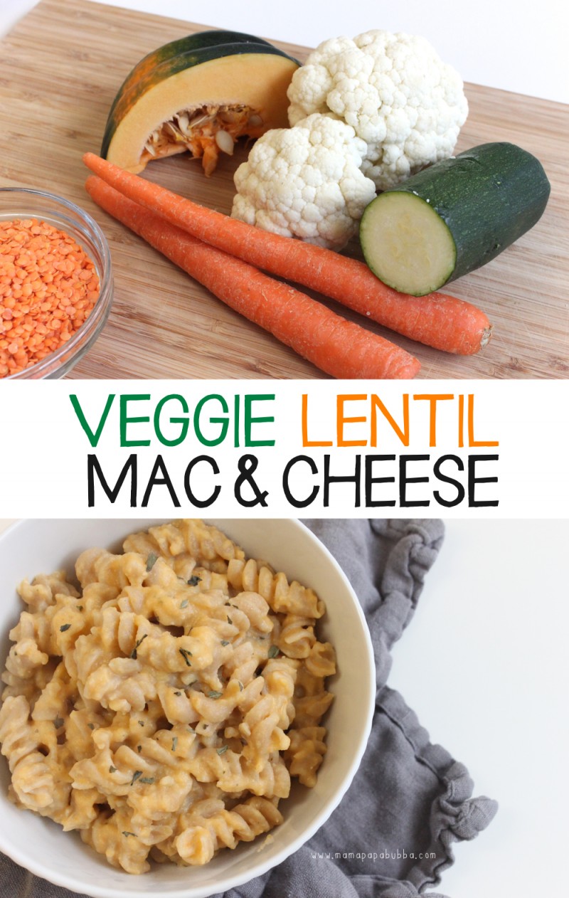 Veggie Lentil Mac and Cheese - Mama.Papa.Bubba.