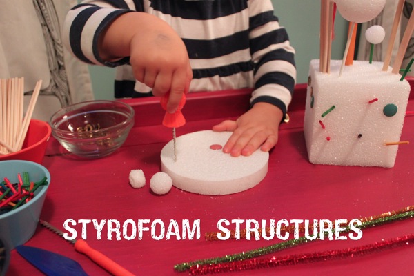 Styrofoam Structures {A Building Station} - Mama.Papa.Bubba.