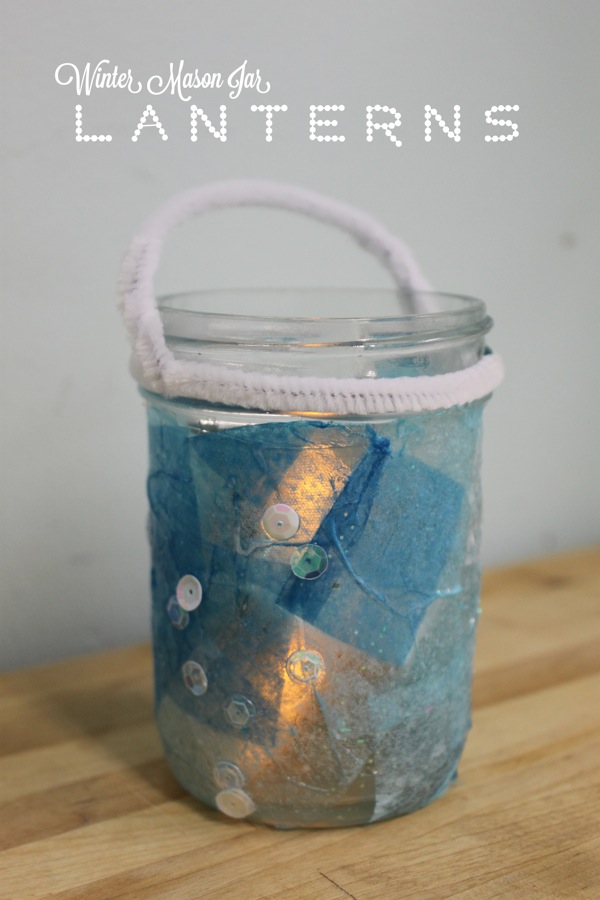 Winter Mason Jar Lanterns - Mama.Papa.Bubba.