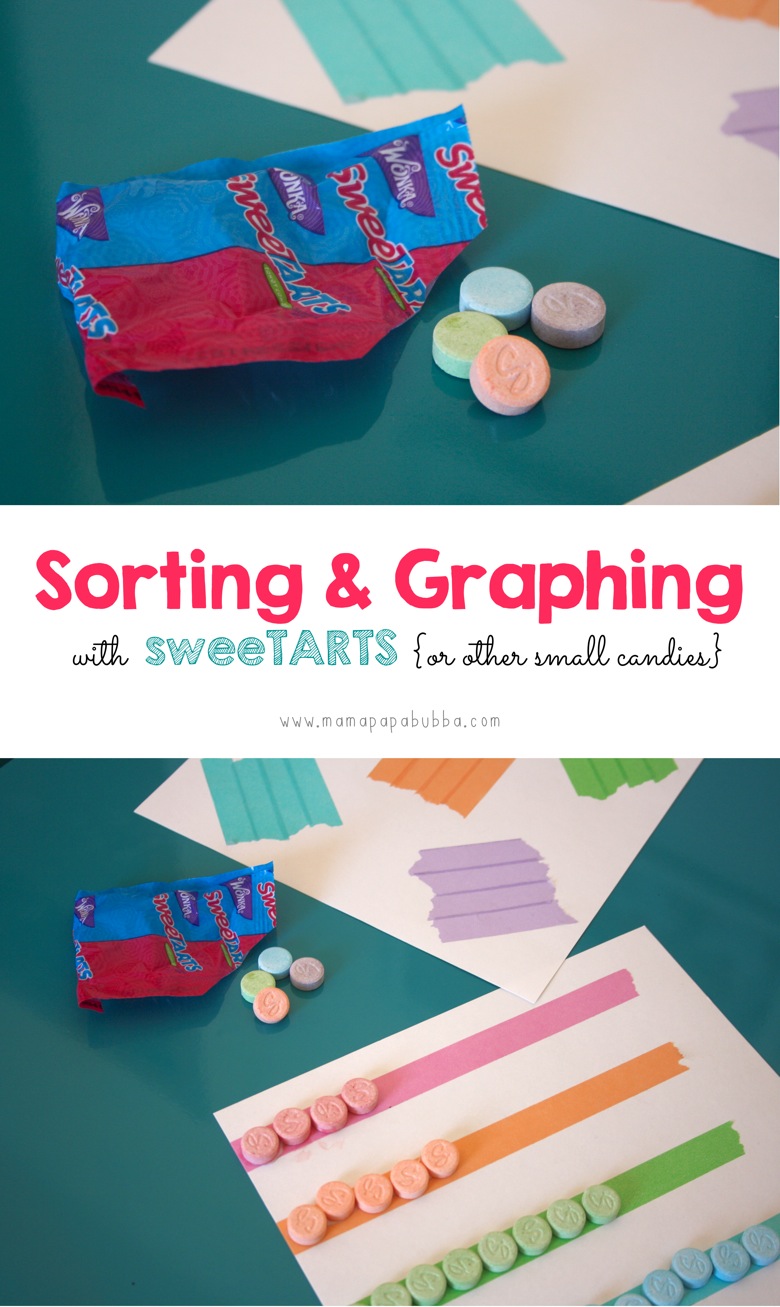 SweeTART Sorting and Graphing - Mama.Papa.Bubba.