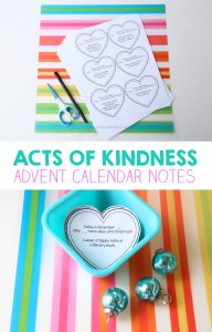 Acts of Kindness Advent Calendar Notes - Mama.Papa.Bubba.