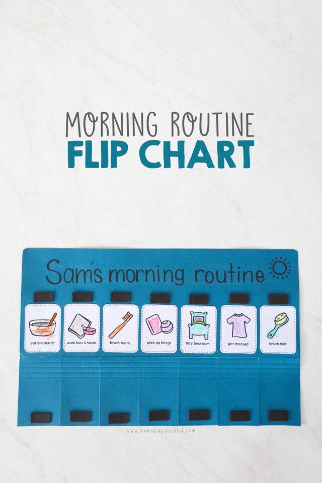 Morning Routine Flip Chart - Mama.Papa.Bubba.