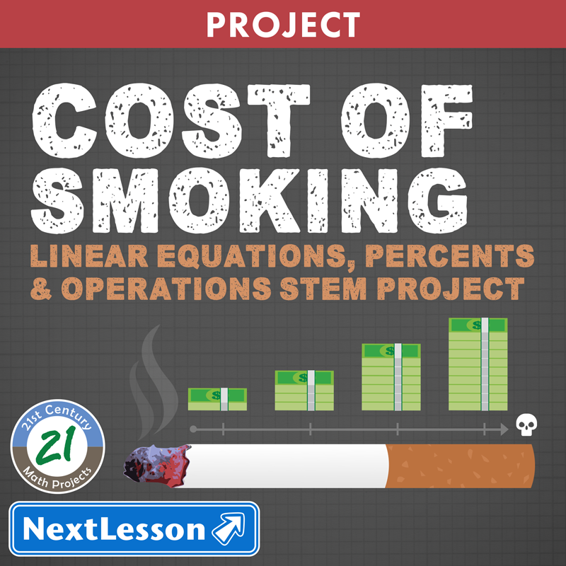 Cost of Smoking -- Linear Equations, Percents & Operations Project ...