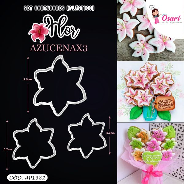 FLOR AZUCENA X3 - FLORES - MAMÁ - Osari