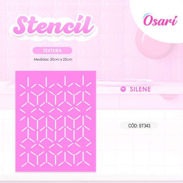 SILENE CAKE STENCIL - TEXTURA STENCIL TORTA - MEDIDAS 20*25CM - Osari