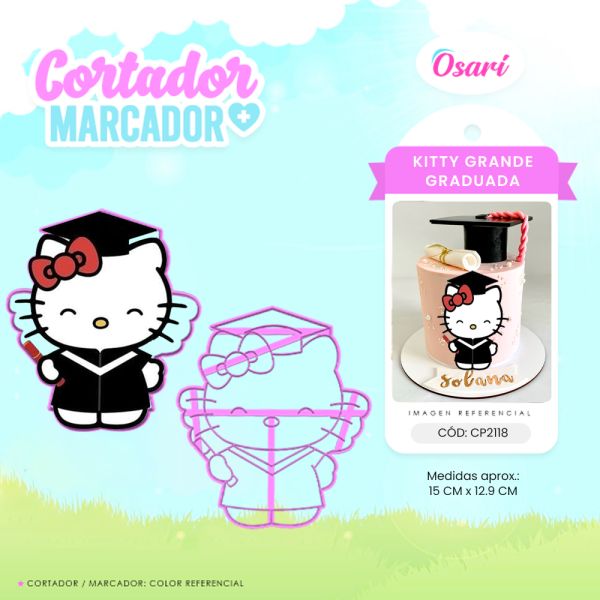 hello kitty graduada 15cm de alto - Osari