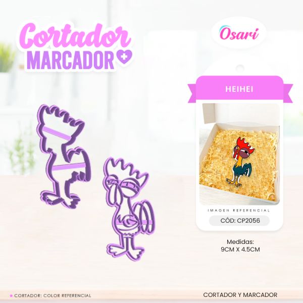 HEIHEI GALLO - MOANA 2 - PRINCESA - DISNEY - CORTADOR / MARCADOR - Osari