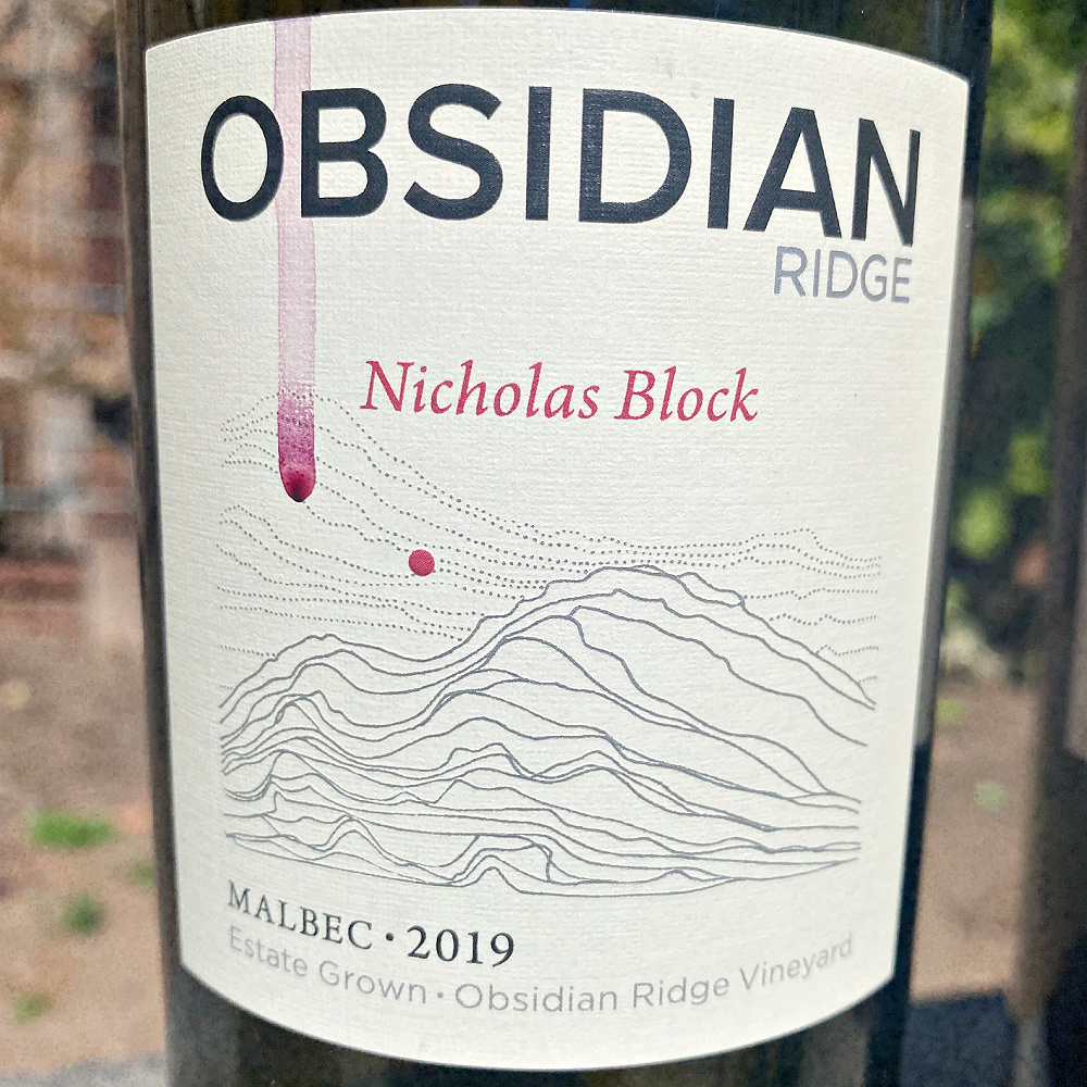 OBSIDIAN RIDGE Malbec 2019 - Outer Space Wines - Napa Valley