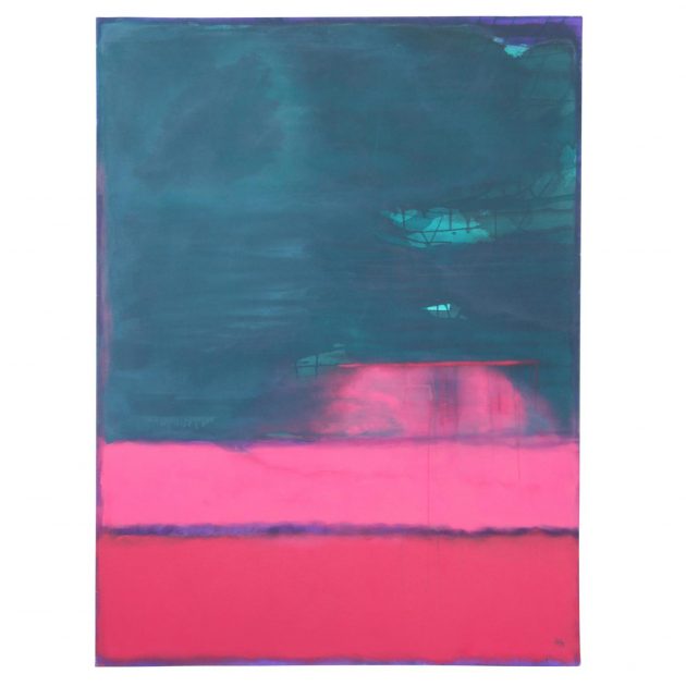 "Connection Series Sounding II Trinity" Red, Pink and Black Abstract