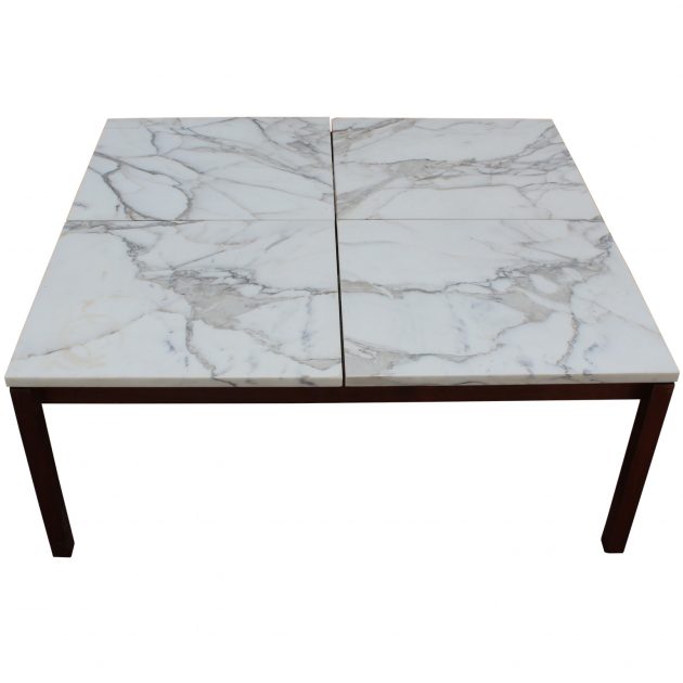 Stunning Marble Square Knoll Lewis Butler Coffee Table