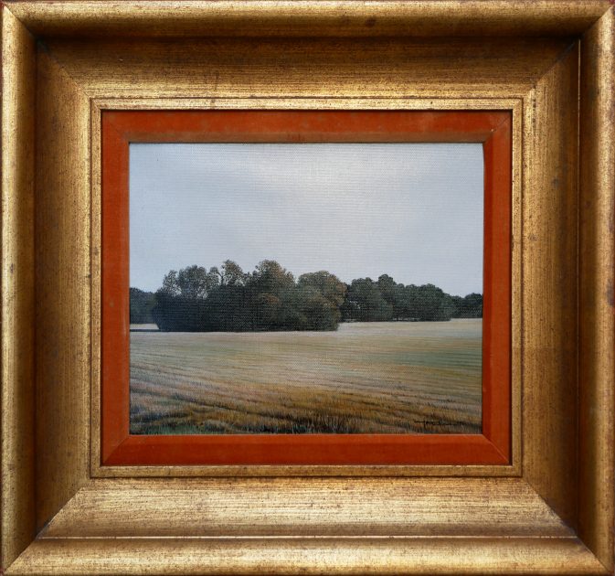 Modern Blue and Green Abstract Naturalistic Pastoral Landscape Field ...