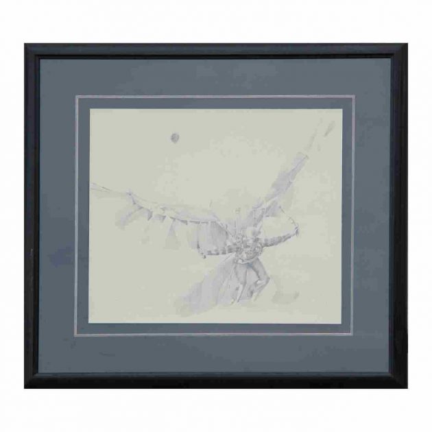 Realistic Pencil Drawing of Man Using a Flying Contraption from…