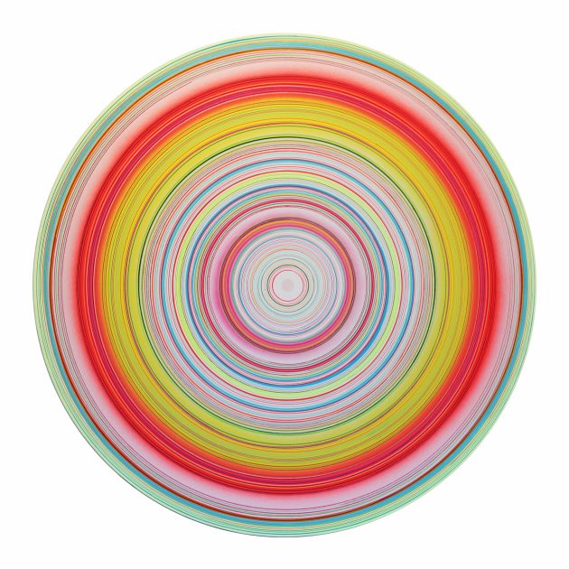 "Cherry Bomb" Neon Orange, Yellow, and Neon Green Painting