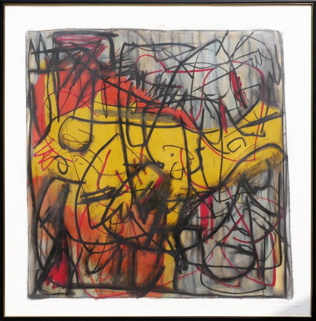 Untitled Modern Contemporary Abstract Expressionist Muted Tone Pastel ...