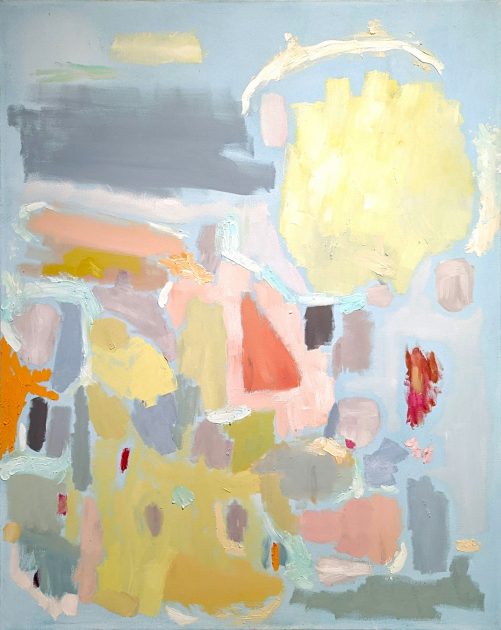 "Cake Bake Birthday Hat" Contemporary Pastel Expressionist Abstract ...