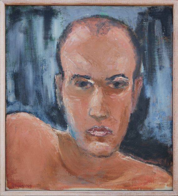 "Self Portrait" Blue and Brown Abstract Impressionist Artist Self ...