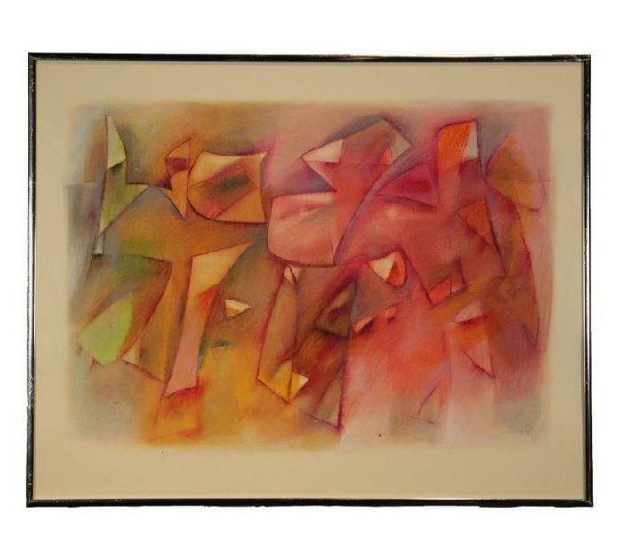 Geometric Warm Tonal Abstract 1979