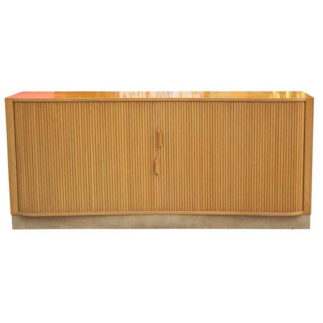 Modern Monumental Edward Wormley for Dunbar Tambour Door Mister Chest…