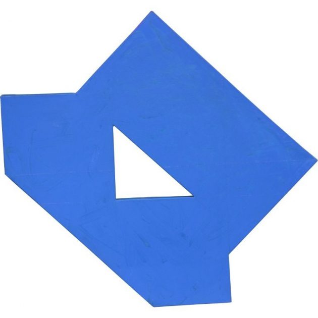 "Atrium"- Blue Geometric Abstract 1982