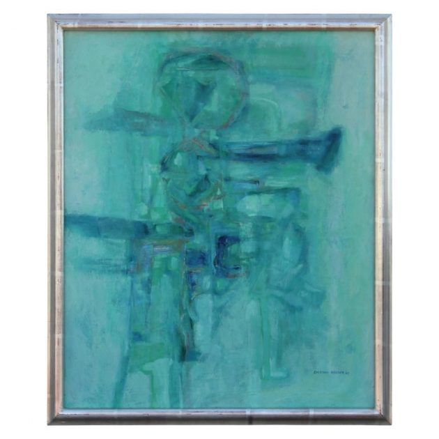 Dickson Reeder - "Geraldine Smaragderine" Turquoise Expressionist…