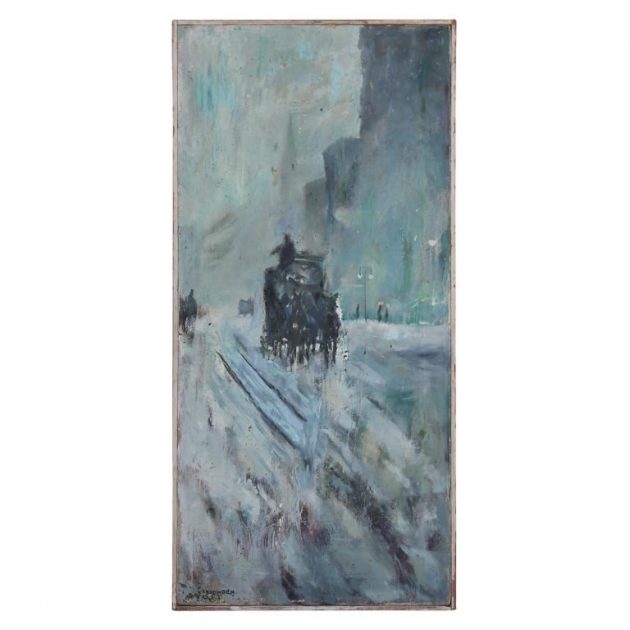 Chester Dixon Snowden- Untitled Winter Carriage Scene