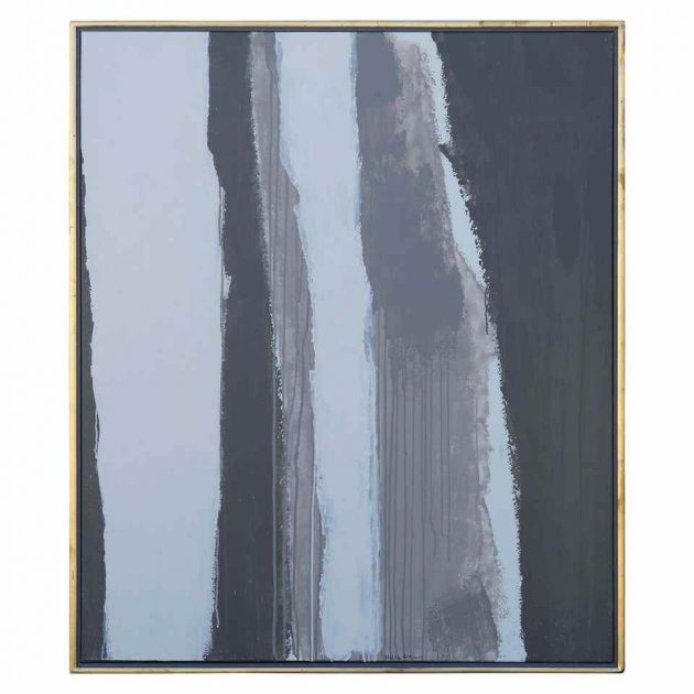 Minimal Grey Linear Contemporary Abstract Painting, 2008