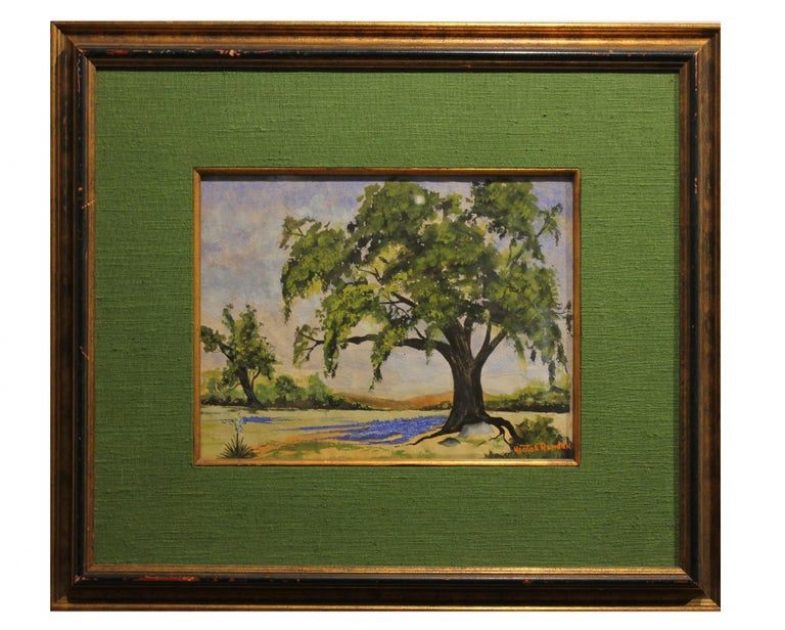 Hector Rendon- Rural Landscape with a Tree 20th Century