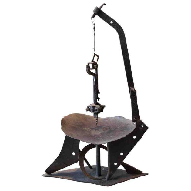 "Sand Writer" Abstract Metal Pendulum Sculpture