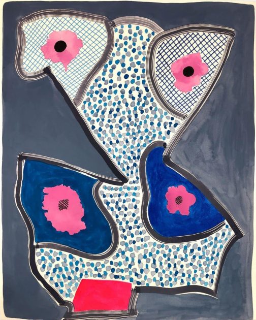 “Untitled (PPR 347)” Contemporary Abstract Colorful Geometric Patterned ...