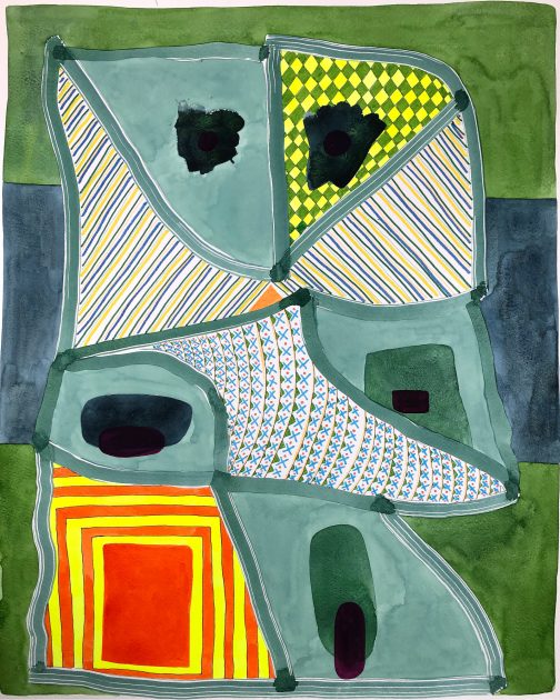 “Untitled (PPR 357)” Contemporary Abstract Colorful Geometric Patterned ...