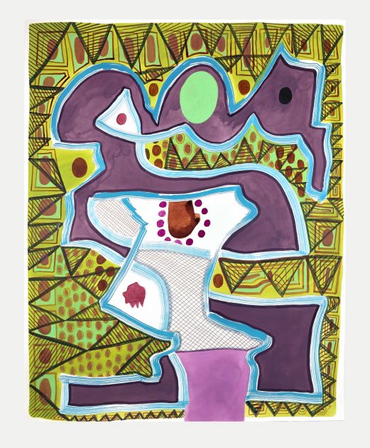 “Untitled (PPR 384)” Contemporary Abstract Colorful Geometric Patterned ...