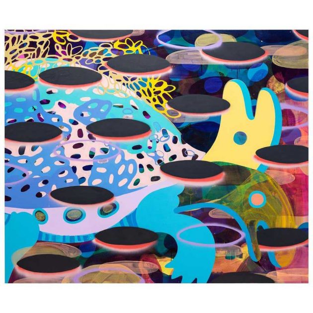 "Two-Headed Turtle" Massive Abstract Contemporary Colorful Painting…