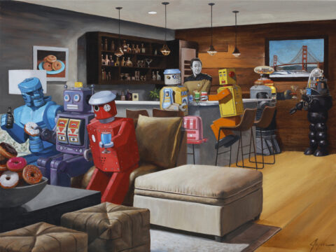 Galleries for Gallery Artist Eric Joyner Painter of Robot and Donuts ...