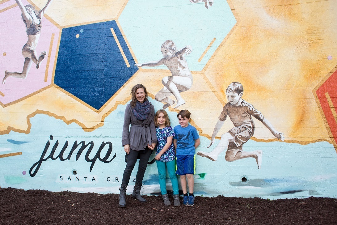 Kids jump for joy at SCOPE park mural celebration! | Santa Cruz ...