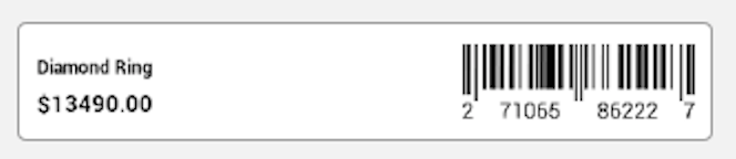 Barcode labels for jewelry items – Support