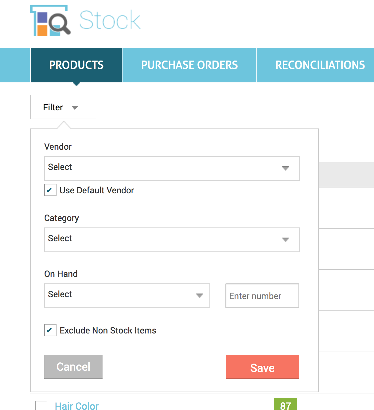 Non-Stock Items – Support