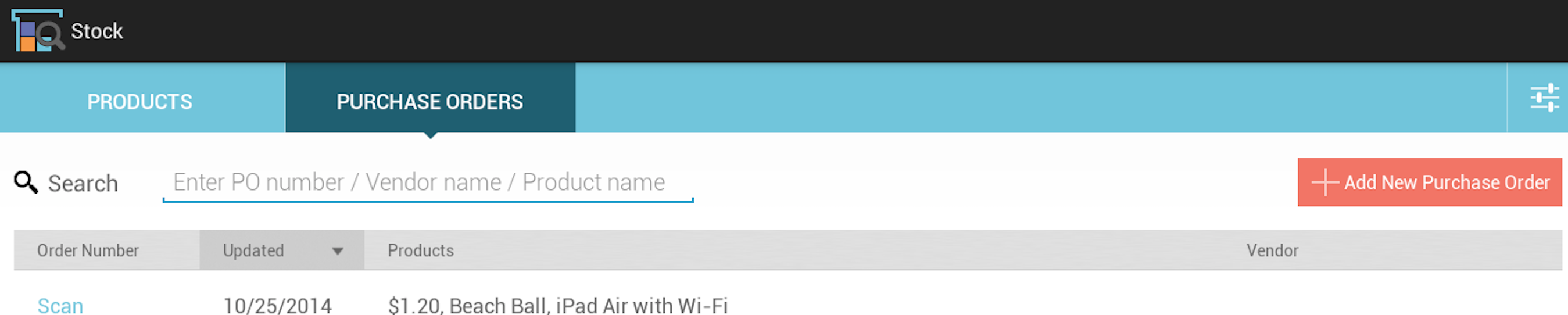 Enter Purchase Orders by Scanner – Support