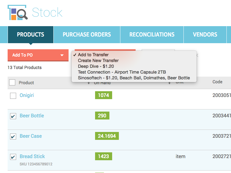 Stock Transfer – Support