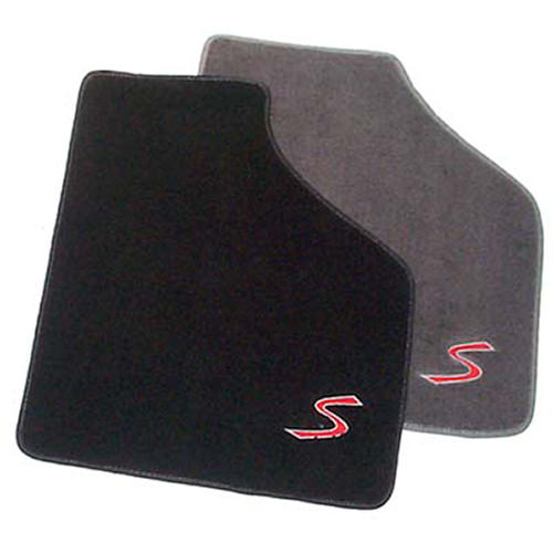 Floor Mat Set w/ Red 'S', 4-piece Deluxe, All Minis (SAC1001/3S ...