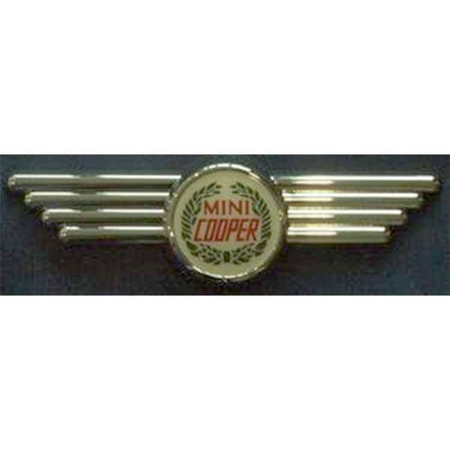 Bonnet Badge, Mini Cooper, Winged, OEM (DAB10079) | Seven Classic Mini ...