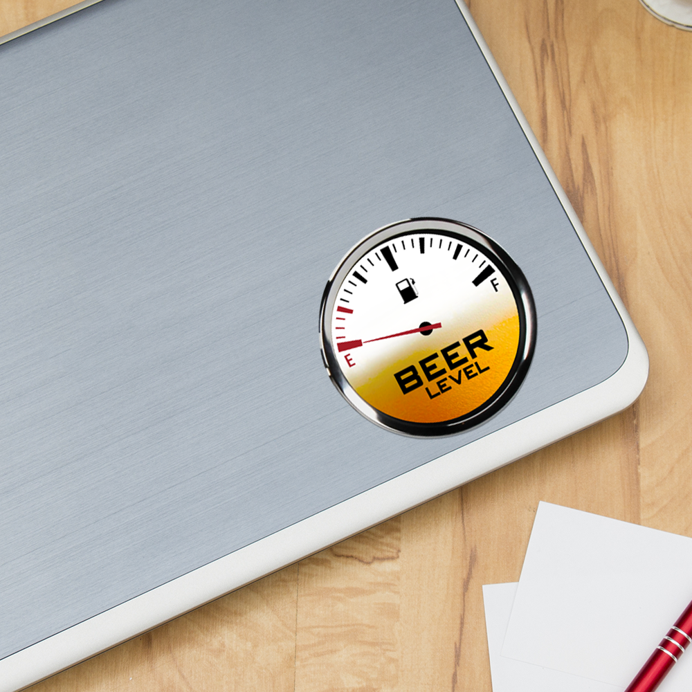Beer Level Gas Gauge | Vinyl Sticker Decal for Laptop Tumbler Car ...
